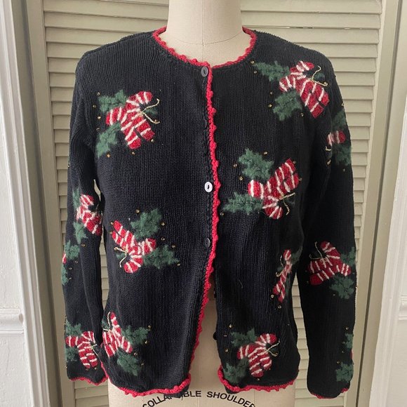 Vintage | Sweaters | Vintage Talbots 9s Christmas Cardigan S | Poshmark